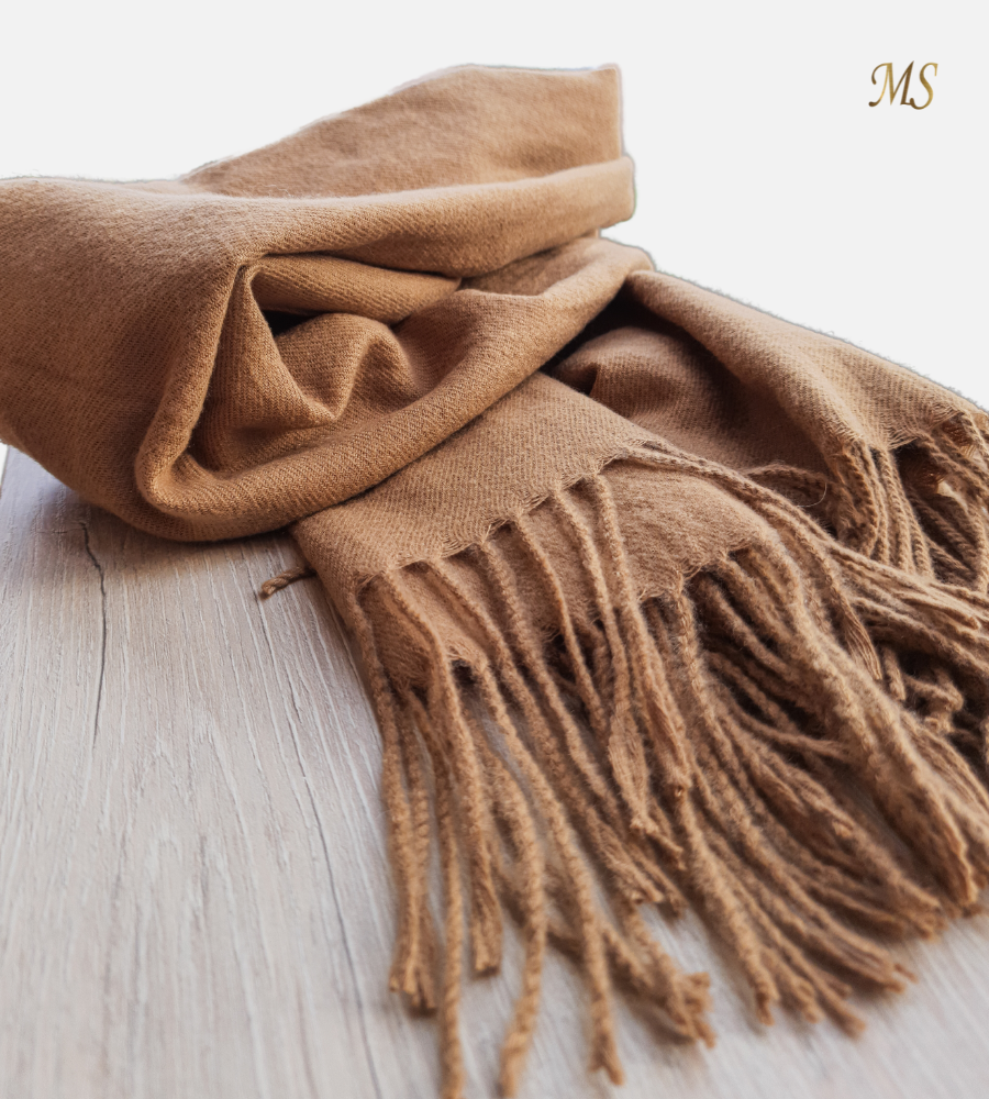 Pashmina Unicolor Café - Mora Sier